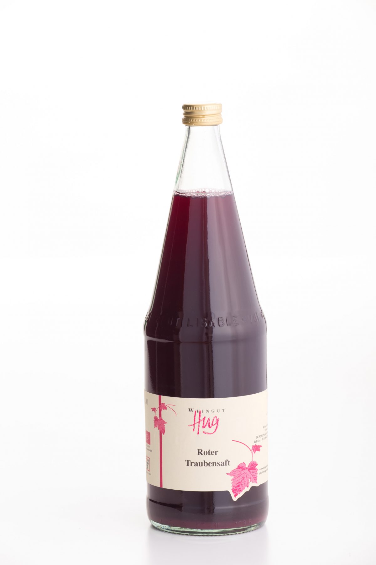 Roter Traubensaft naturtrüb - Weingut Hug - Bio Säfte aus Freiburg